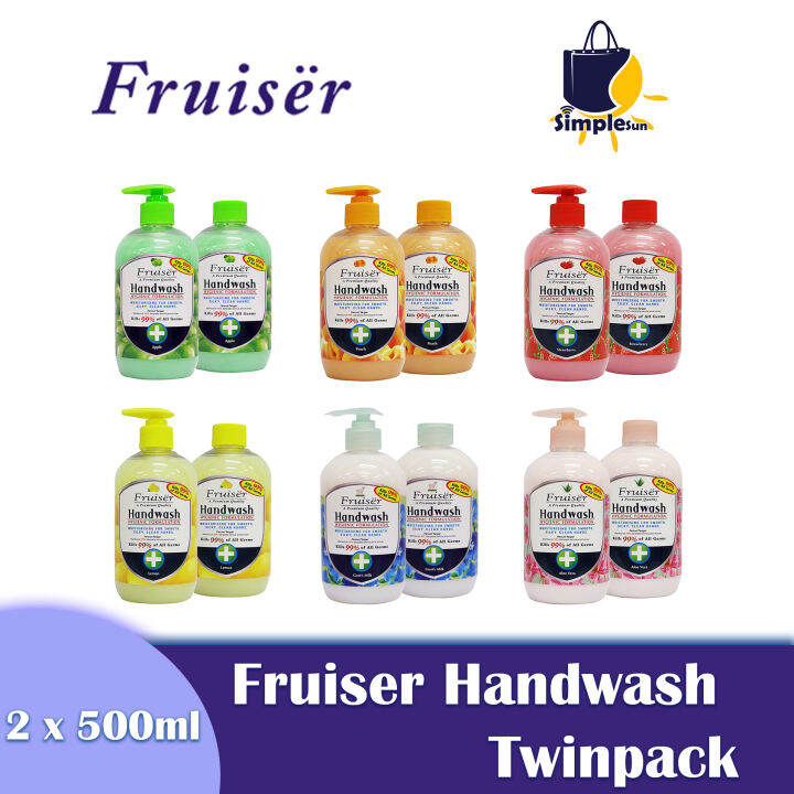 Fruiser Handwash Twinpack 2 x 500ml [ Apple | Peach | Strawberry ...