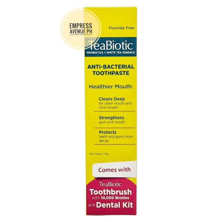 TeaBiotic Probiotic + White Tea Essence Anti bacterial Toothpaste with ...