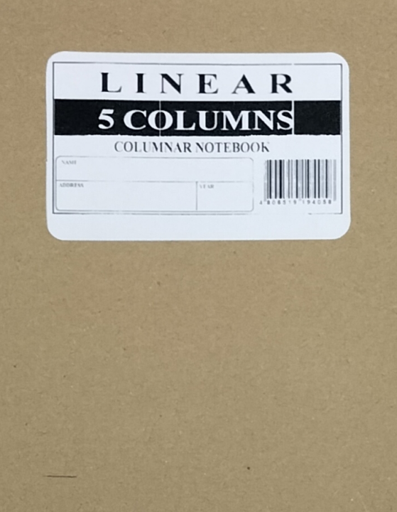 LINEAR or VECO 5 columns columnar notebook set of 2 | Lazada PH