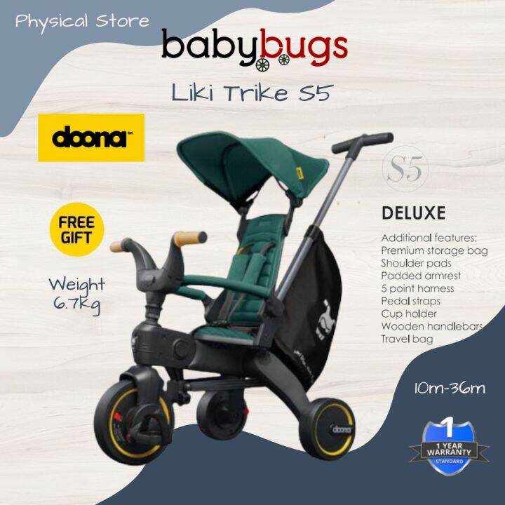 Doona Liki S5 Trike The World’s Most Compact Folding Trike Racing Green ...