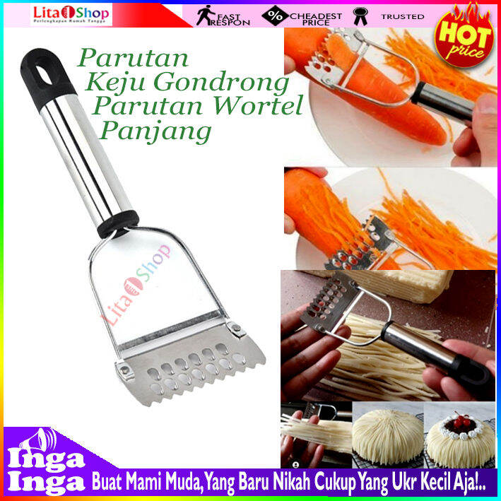 New Parutan Keju Gondrong Stainless Steel/Alat Parut/Parutan Wortel ...