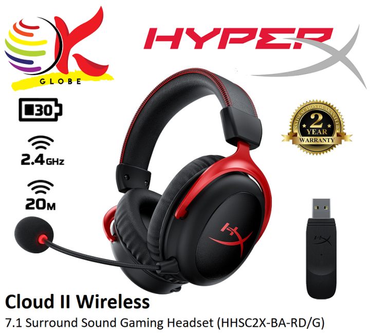 HYPER-X HYPERX CLOUD II WIRELESS 7.1 SURROUND SOUND GAMING HEADPHONE ...