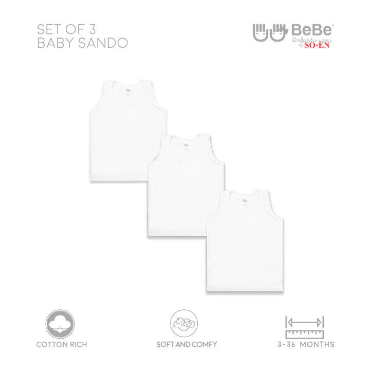 BeBe By SO-EN Baby 3in1 Cotton Rich Sandos | Lazada PH