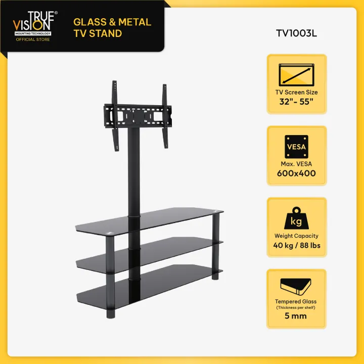 True Vision 3 Layer TV Stand / Rack for 32"-55" TV1003L | Lazada PH