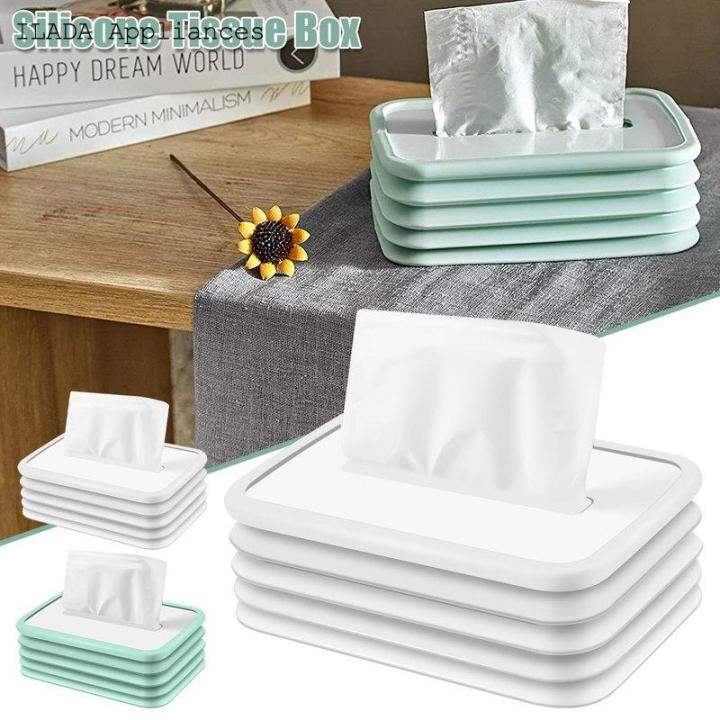 Silicone Tissue Box Cover Rectangular Foldable Tissue Box Holder Free ...