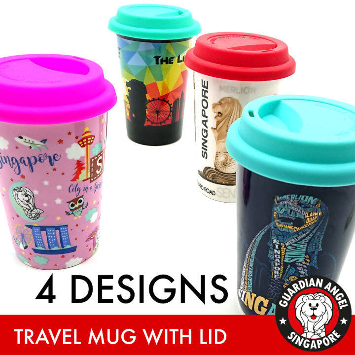(SG LOCAL Seller) Singapore Souvenirs Travel Mug with Lid Tall Mug Hot ...
