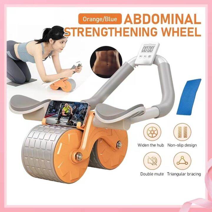 Beginner Abdominal Health Wheel Support Rebound Ab Rollers Fitness Equipment With Hassock ...