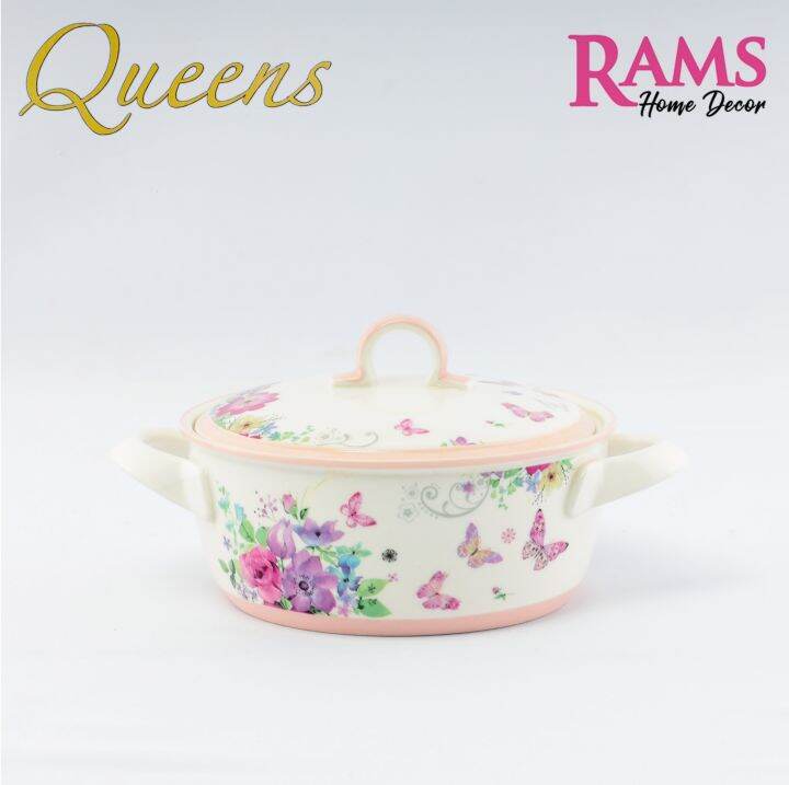 Queens 17cm 2 Pcs Fine Ceramic Round Cookpot / Casserole / Baking Dish ...
