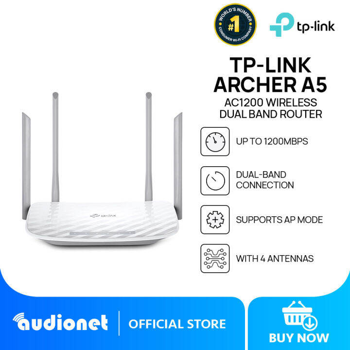 TP-Link Archer A5 AC1200 Wireless Dual Band Wi-Fi Router | 2.4GHz ...