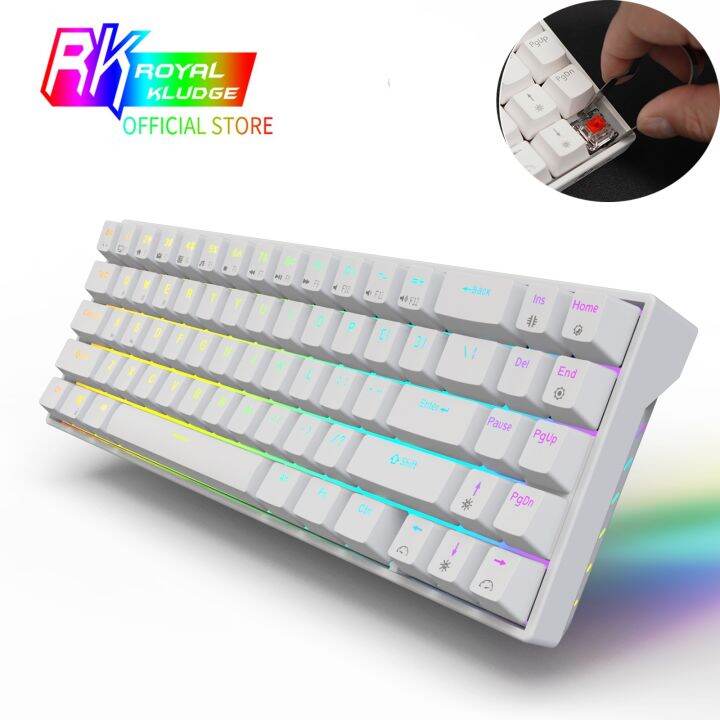 RK71 RGB 70 Hot swappable Mechanical Keyboard 71 Keys Bluetooth Small ...