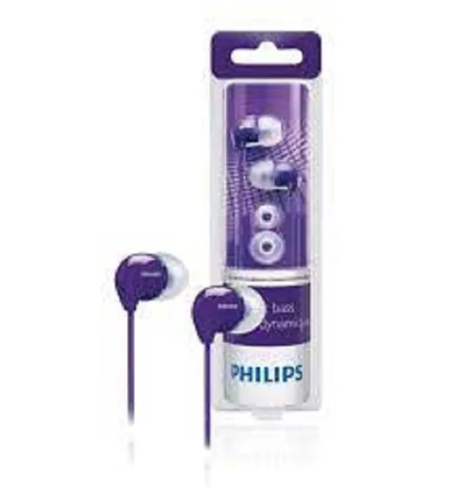 Philips SHE3590PP Purple In-Ear Earphone Stereo Bass Sound Wired ...