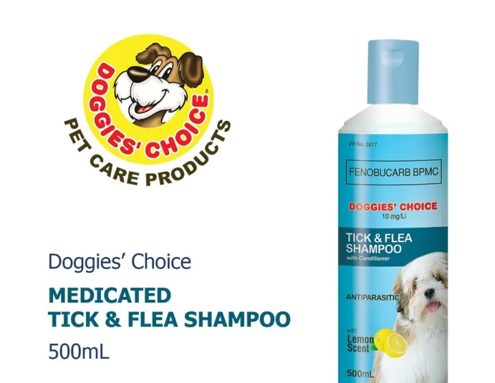 Doggies Choice tick and flea shampoo with conditioner (lemon scent ...