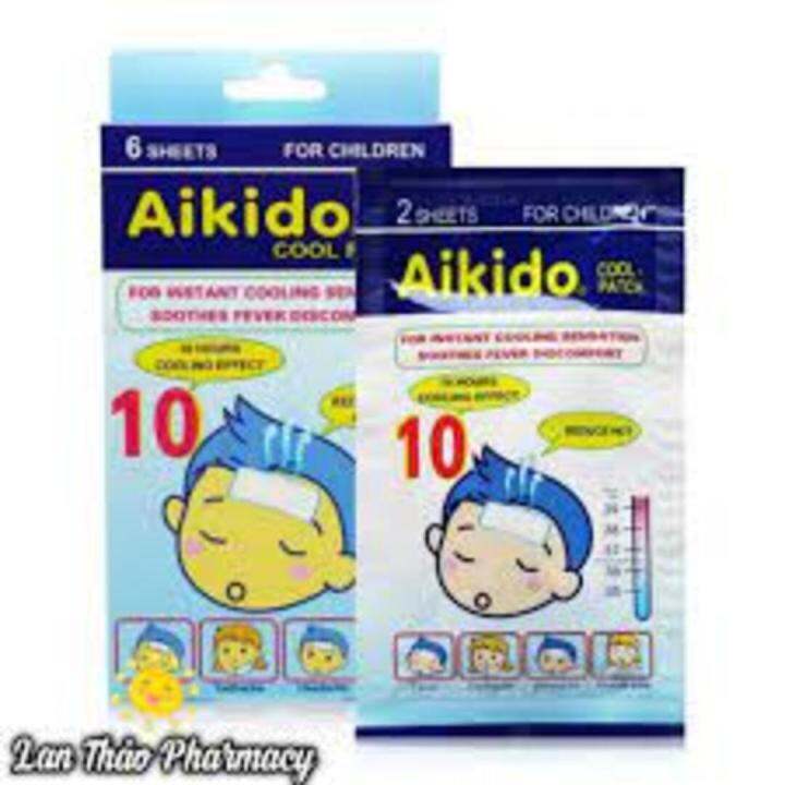 Miếng dán chườm lạnh, hạ sốt nhanh Aikido Gel Cool Patch (6 miếng/hộp ...