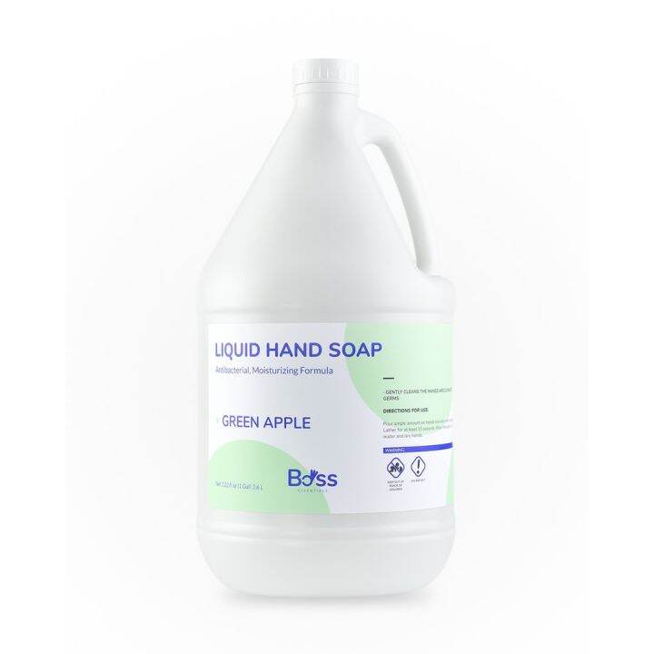 Boss Essentials Antibacterial Liquid Hand Soap Green Apple Scent 1 ...