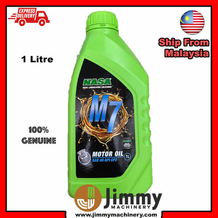 100% GENUINE NASA M7 MOTOR ENGINE OIL SAE40 API CF2 1L 1 LITRE | Lazada