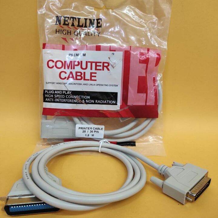 Kabel Printer Parallel LPT 1.5Meter Dot Metriks Cable Printer 1.5 Meter ...