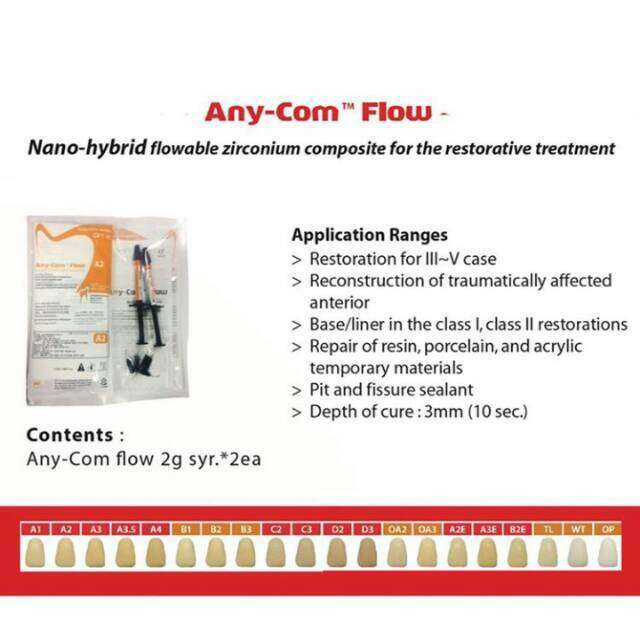 Any-com flow resin komposit / anycom flowable composite / nanohybrid ...