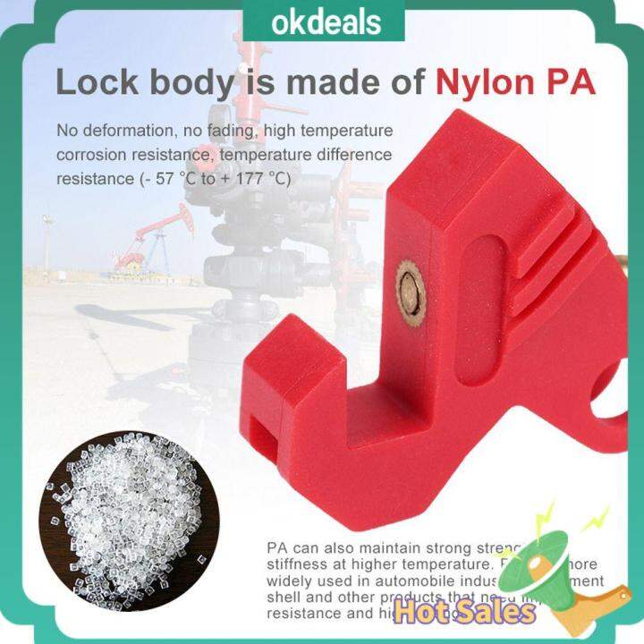OKDEALS Portable Universal Nylon Copper Lockout Multi-Functional Safety ...