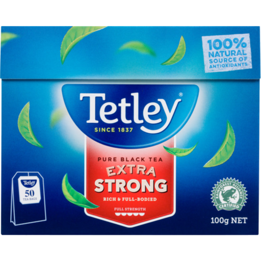 Tetley Pure Black Tea Extra Strong 50 teabags | Lazada