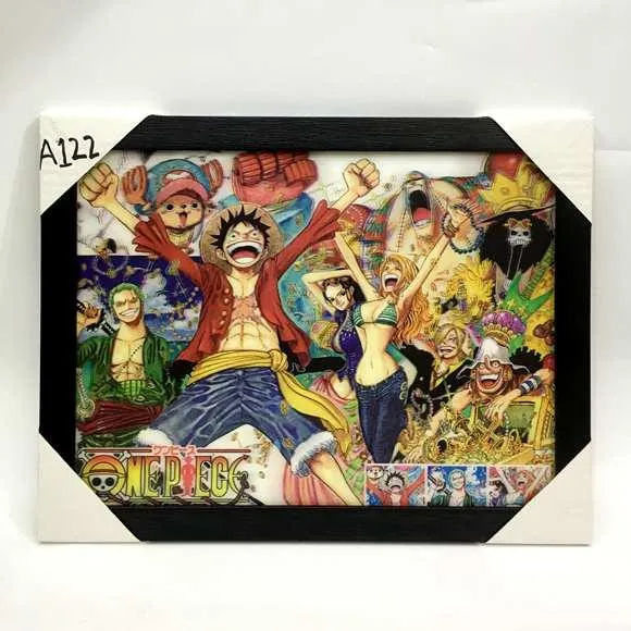 Hopeway one piece frame luffy lami zoro gift(SIZE:33X43CM) 3D Frame 5D ...