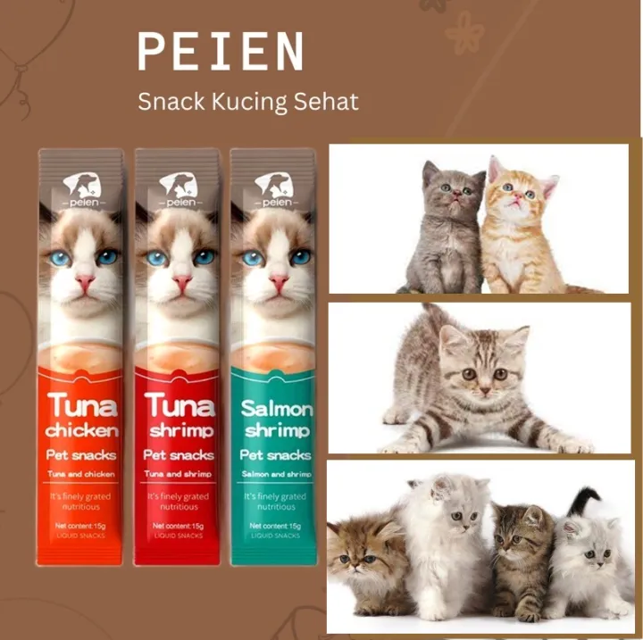 PEIEN Snack Kucing Creamy Treats setara Meo creamy Bio creamy snack ...