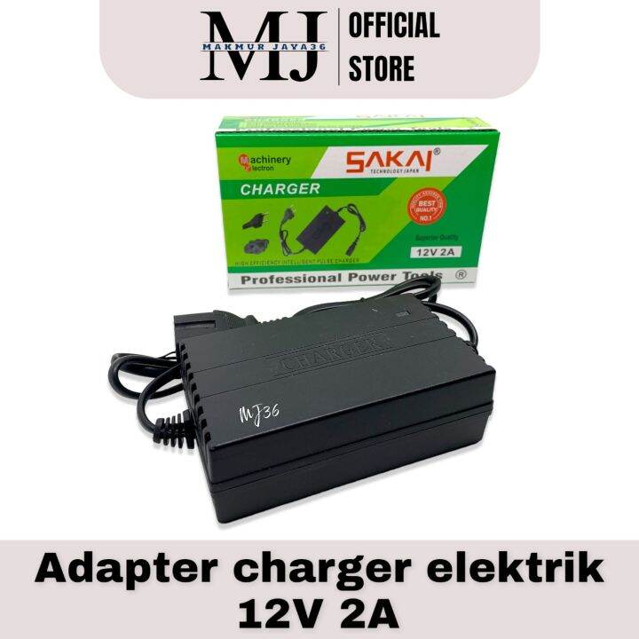 Adaptor 12V 2AM mesin sprayer elektrik charger cas aki sprayer elektrik ...
