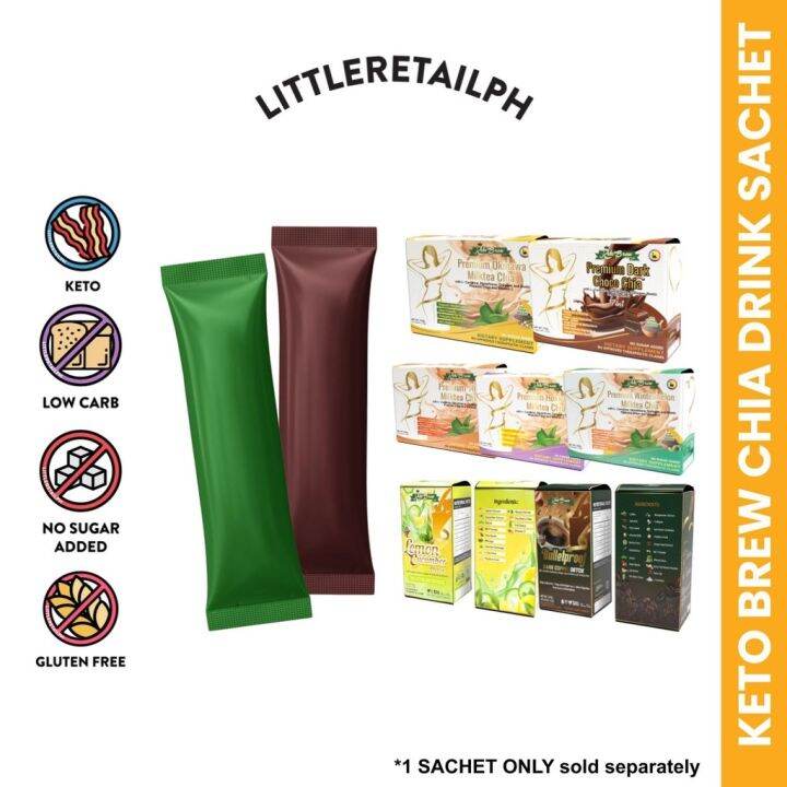 SACHET Keto Brew Chia Drink (Fiber Chocolate Milktea) Keto Low Carb ...