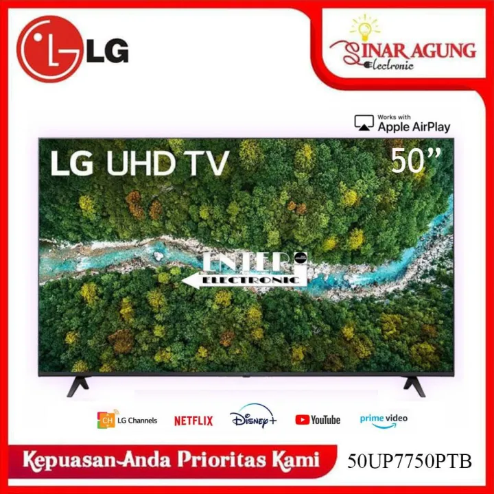 LG LED 50UP7750 - SMART TV 50 INCH UHD 4K HDR THINQ AI 50UP7750PTB ...