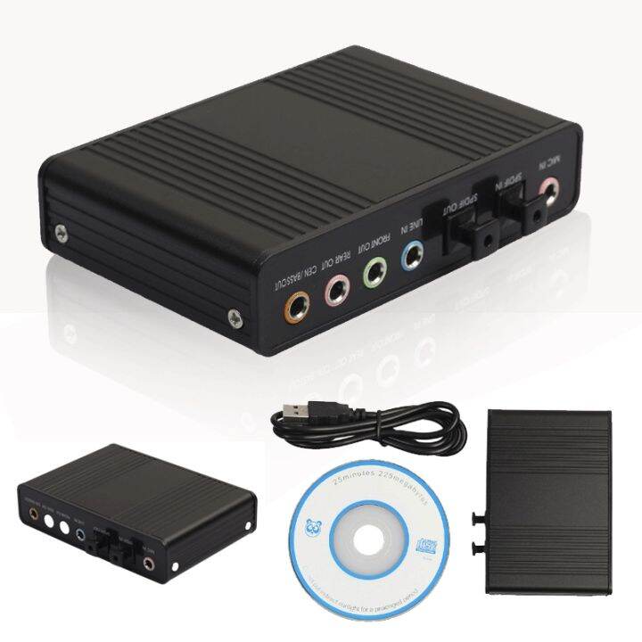 USB External Channel 5.1 S/PDIF Optical Sound Card Box DAC Audio For PC ...