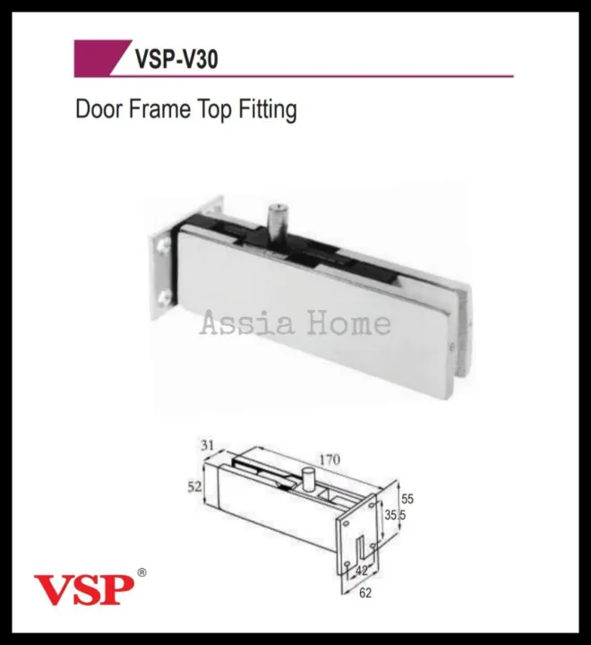 VSP-V30 Glass Door Top Patch Fitting | Lazada