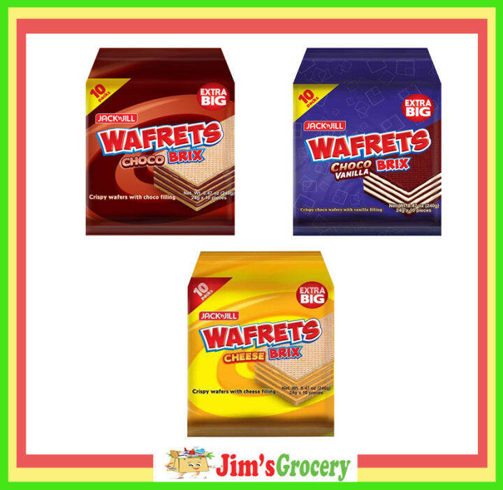 JIMS WAFRETS BRIX CRISPY WAFER FILLING CHOCO/CHOCO VANILLA/CHEESE 10'S ...