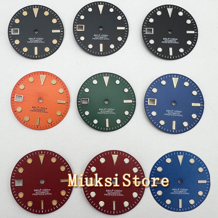 29mm Watch Dial With 9 o'clock Crown Date Window For NH35 NH35A Watches ...
