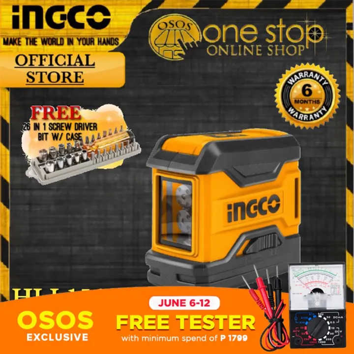 Ingco Original Self-Leveling Line Laser with FREE 28in1 Screwdriver Set ...