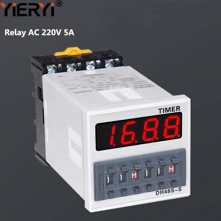 yieryi DH48S-S Relay AC 220V 5A Programmable Double Time Timer Delay ... yieryi DH48S-S Relay AC 220V 5A Programmable Double Time Timer Delay ...