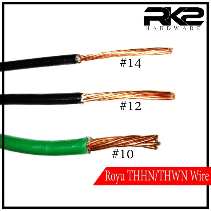 Royu/Boston THHN/THWN Wire Stranded (Sold per Meter) 8 10 12 14 | Lazada PH