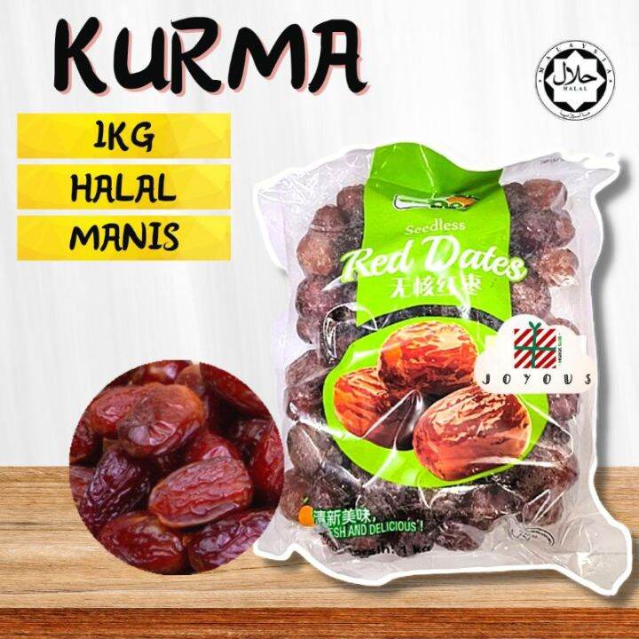 1KG Echo Asam Red Dates Seedless / Kurma Merah | Lazada