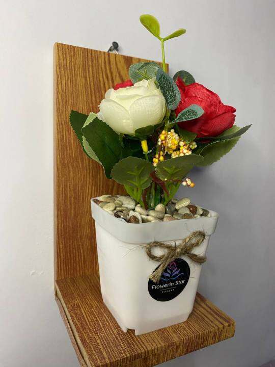 Bunga Mawar 4 Tangkai Hiasan Dinding Ruang Tamu Aesthetic | Lazada ...