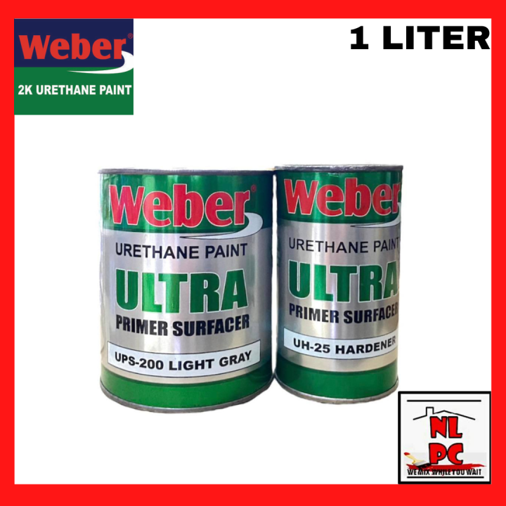 WEBER ULTRA PRIMER SURFACER Light Gray w/ Catalyst 1 LITER | Lazada PH