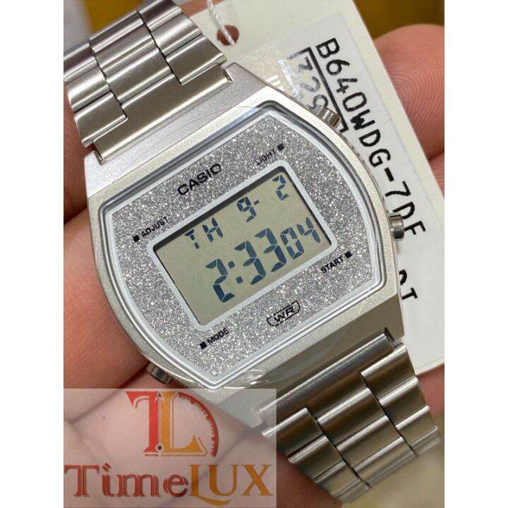 Casio Vintage B640wdg-7d / B640 Silver Glitter Edition | Lazada PH