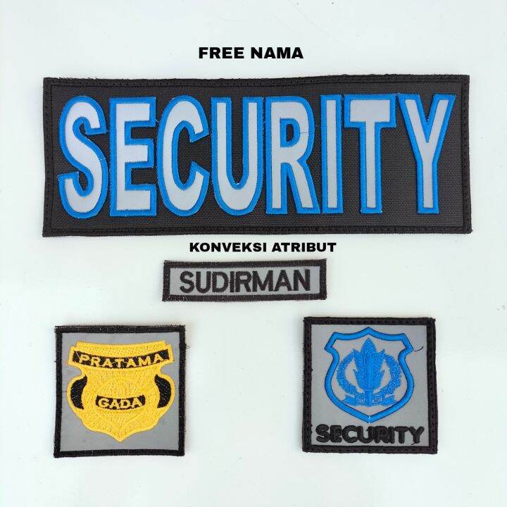 atribut security bordir lengkap | Lazada Indonesia