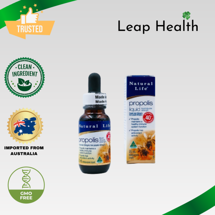 Natural Life Propolis Liquid 40% No Alcohol Support Immune Health ...