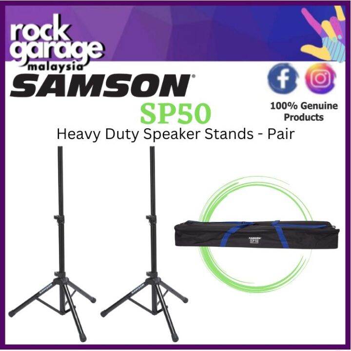 Samson SP50 Heavy Duty Speaker Stands - Pair ( SP-50 / SP50 ) | Lazada
