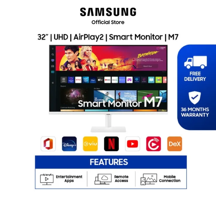 Samsung 32 Smart Monitor M7 (White) / LS32BM701UEXXS / 36 Months ...
