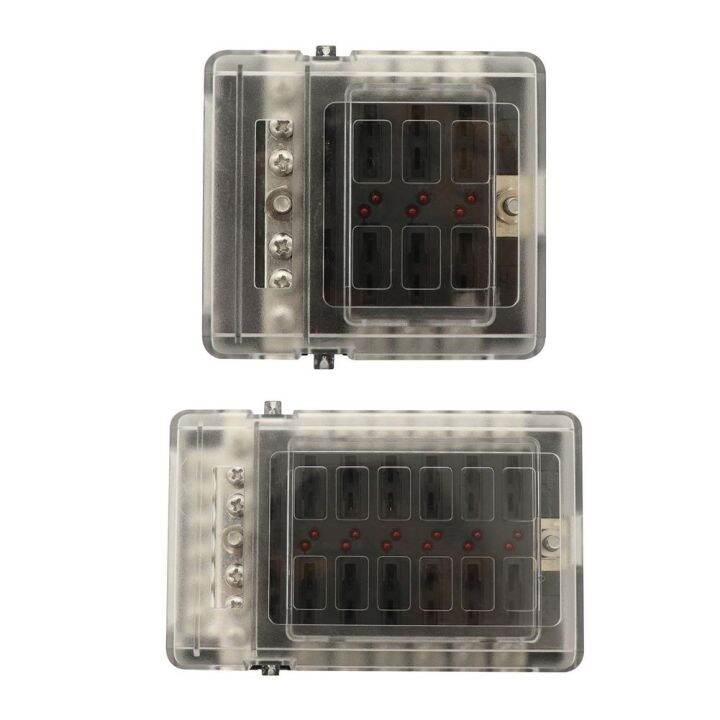 6/12 Way Fuse Box DC 12-32V 100A Truck Motorhome Coach Boat Bus Bar Power Distribution Block ...