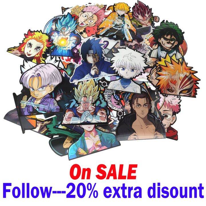 3D Anime Stickers Motion Adhesive Waterproof Peeker Moving Manga Car ...