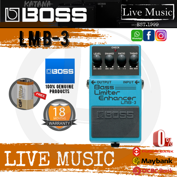 Boss LMB-3 Bass Limiter/Enhancer Pedal (LMB3) | Lazada