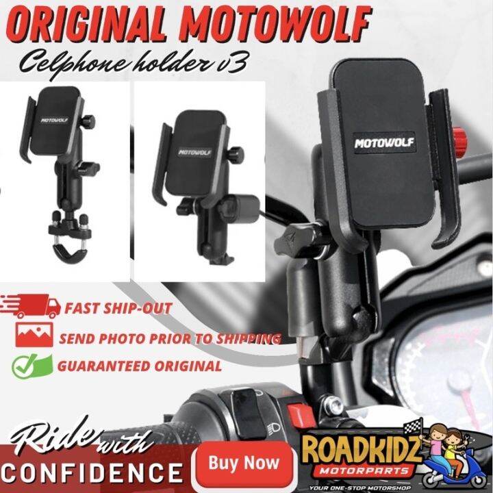 ORIGINAL MOTOWOLF CELPHONE HOLDER V3 ORIGINAL / MOTORCYCLE PHONE HOLDER ...
