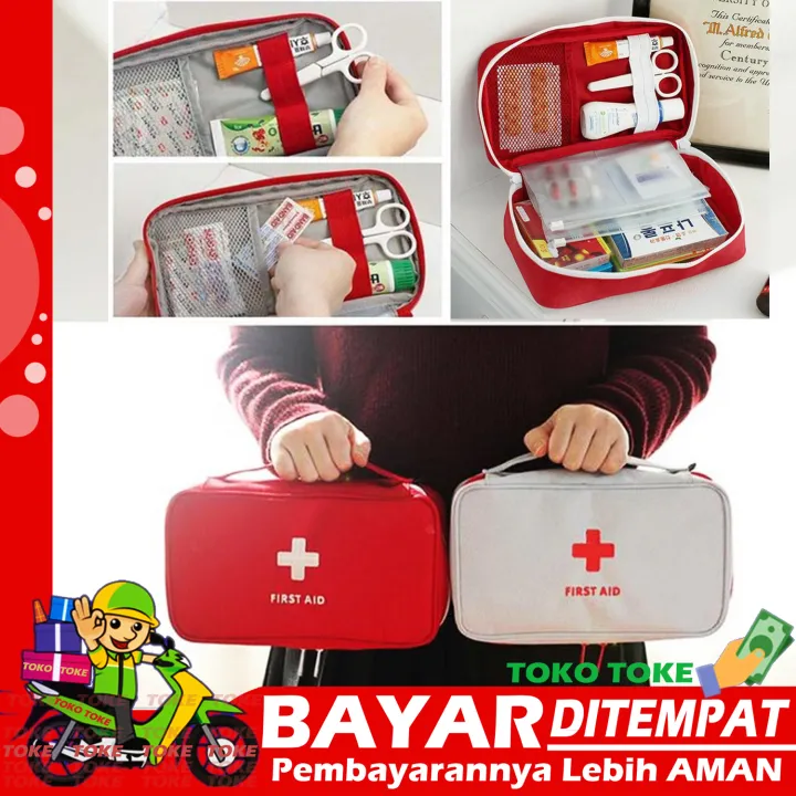 Tas Obat P3K / Tas P3K / P3K One Med / Tas Merah P3K / Tas P3K 13in1 ...