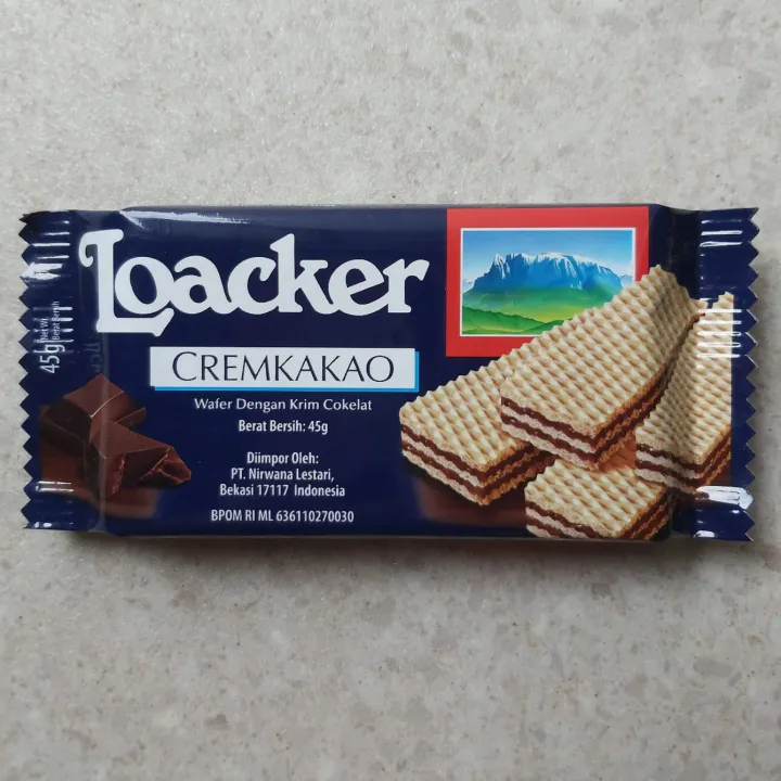 LOACKER Wafer Italy 45gram All Varian Rasa Milk Cremkakao Napolitaner 45gr- RASA CREMKAKAO ...