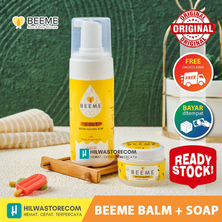 PAKET HEMAT BEEME NOURISHING BALM + BEEME NATURAL SOAP 3 IN 1 - BEEMEE ...